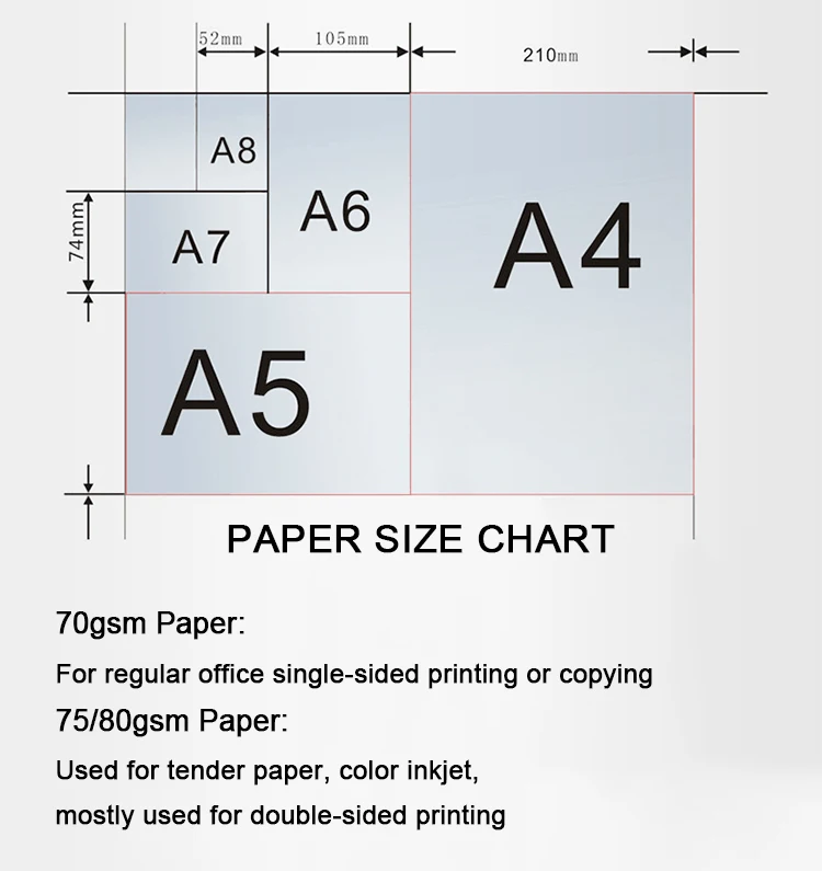 Factory High Quality A4 Paper Copier 500 Sheet/pack 2500 Sheet/box ...