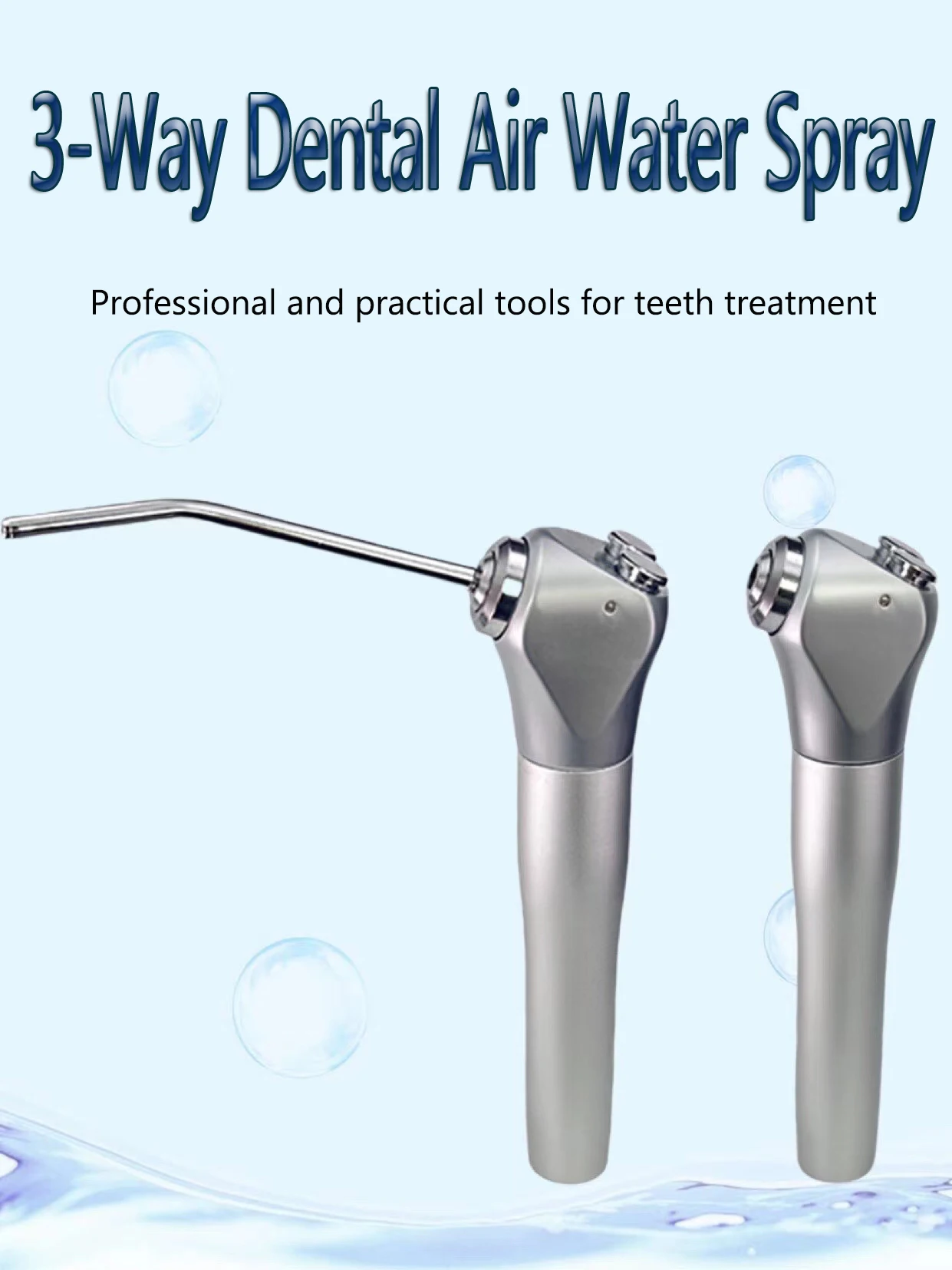 Dental Equipment 3 Ways Triple Syringe Air Water Spray Handpiece With 2 ...