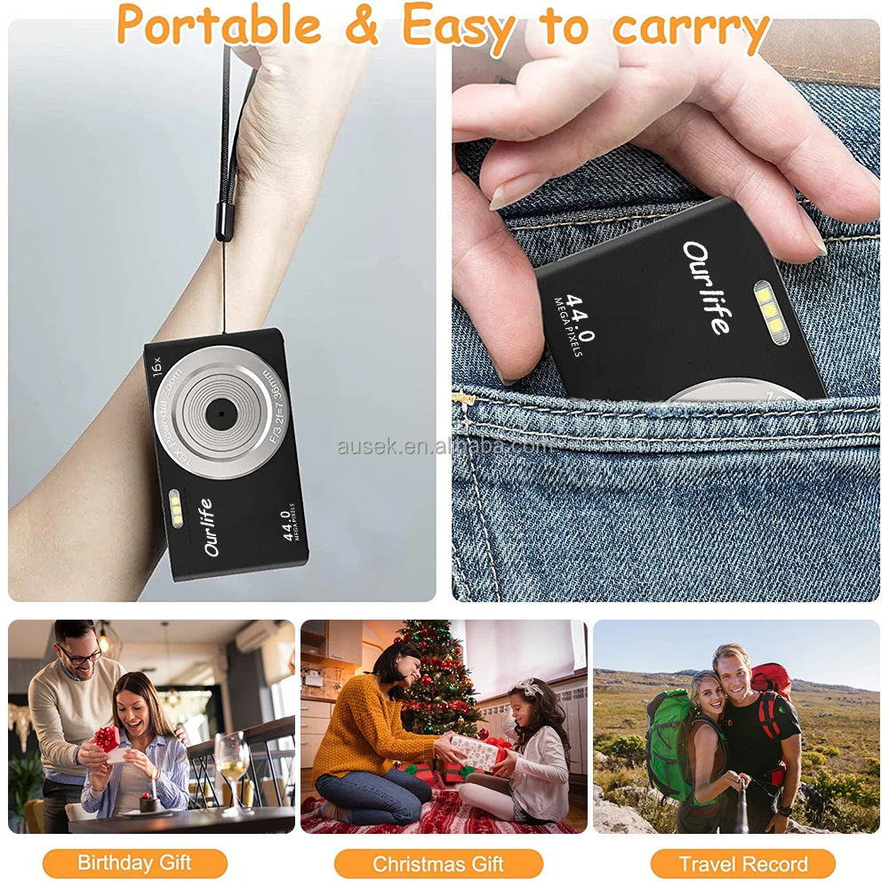 Best Festival Fun Digital Photo Camera 4K 60 Fps Video Camera Digital ...