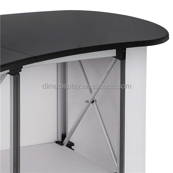 Aluminum Curved Pop Up Counter Table - Buy Counters For Display ...