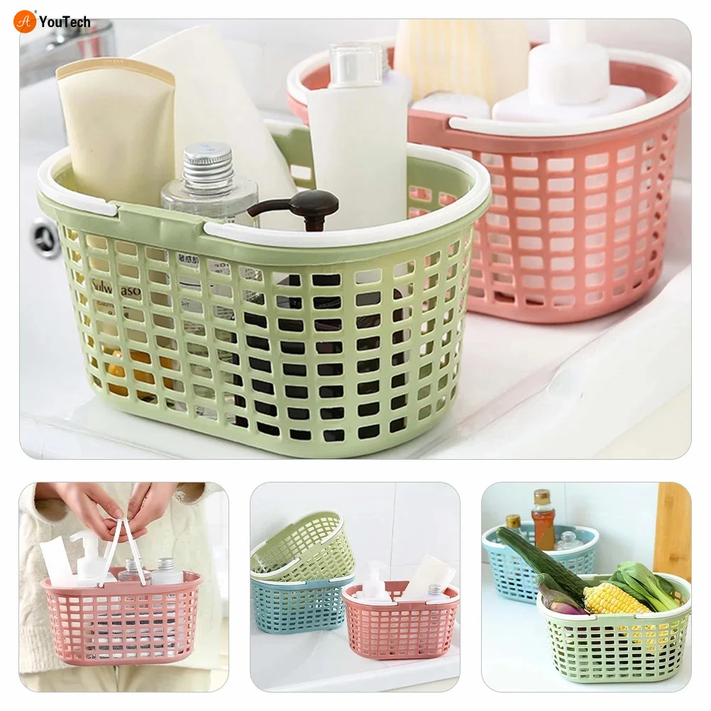 Plastic Hamper Dresser Containers Baskets Handles Shower Small Sundries ...