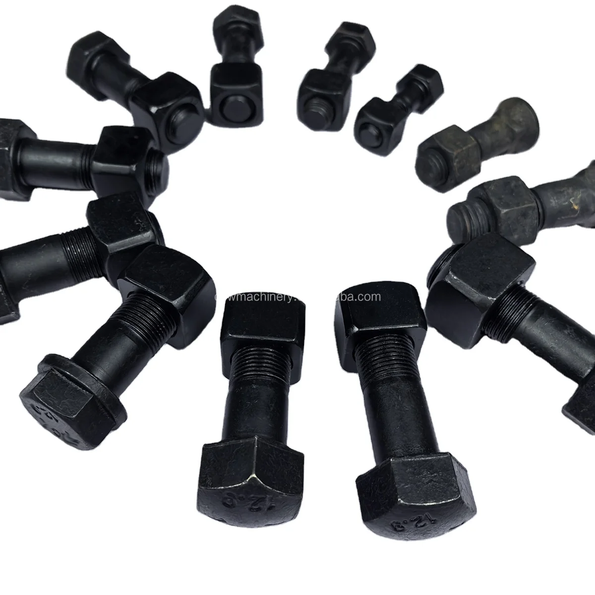 Excavator Track Chain Bolt and Nut 9W3619 M20*1.5*55mm 40Cr Steel ...