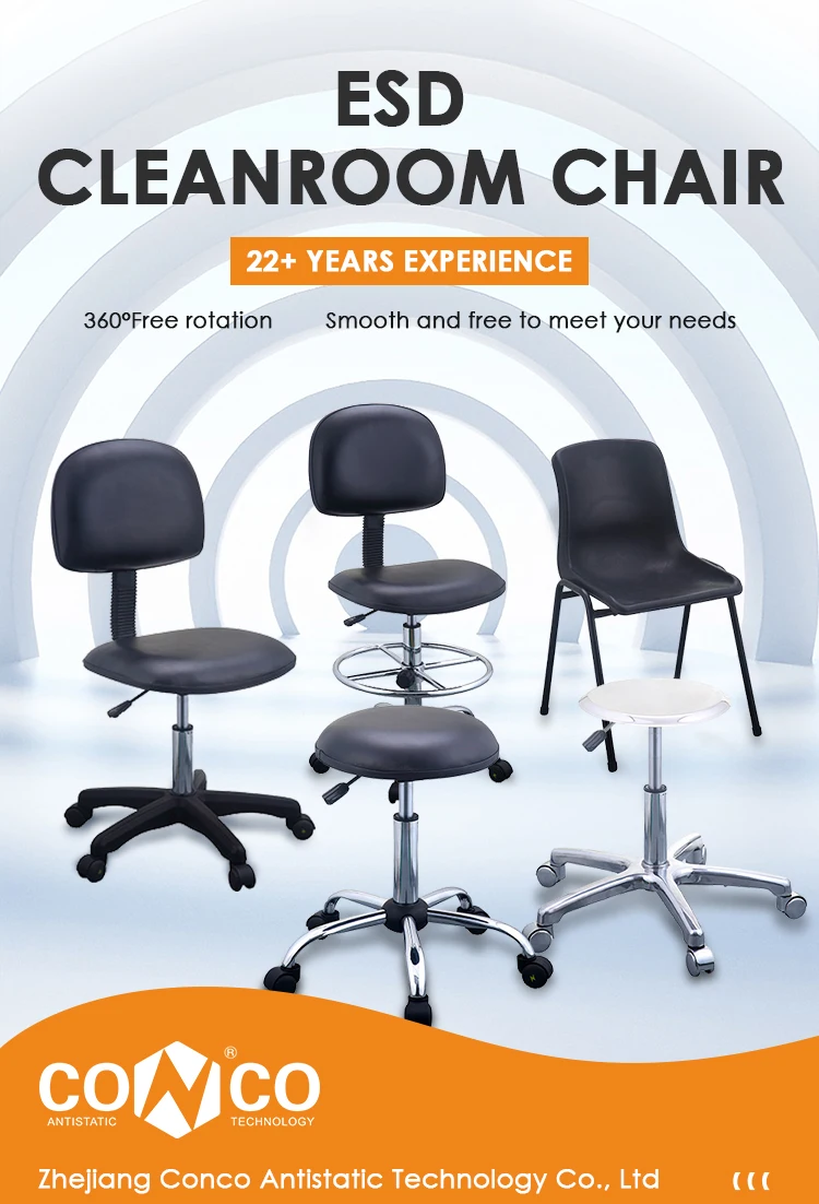 Lab Furniture Round Black Simple Esd Antistatic Height Polyurethane ...