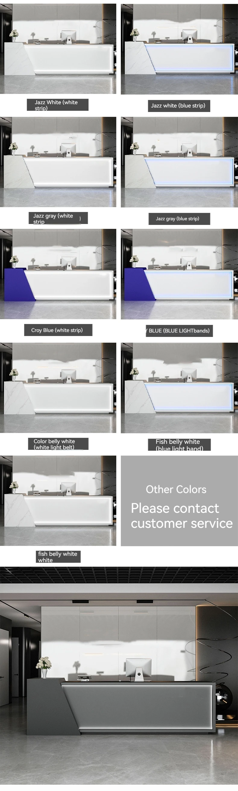Reception Desk With Counter Modern Front Desk Reception Room Table With ...