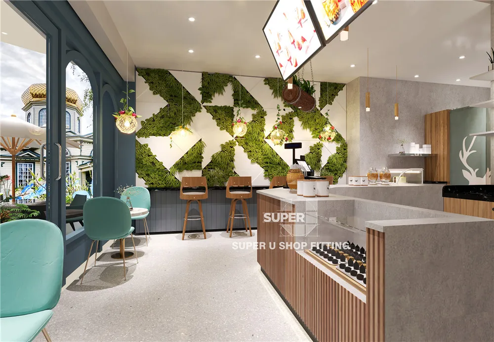 Modern Bubble Tea Shop Counter Design - Cute & Budget-friendly