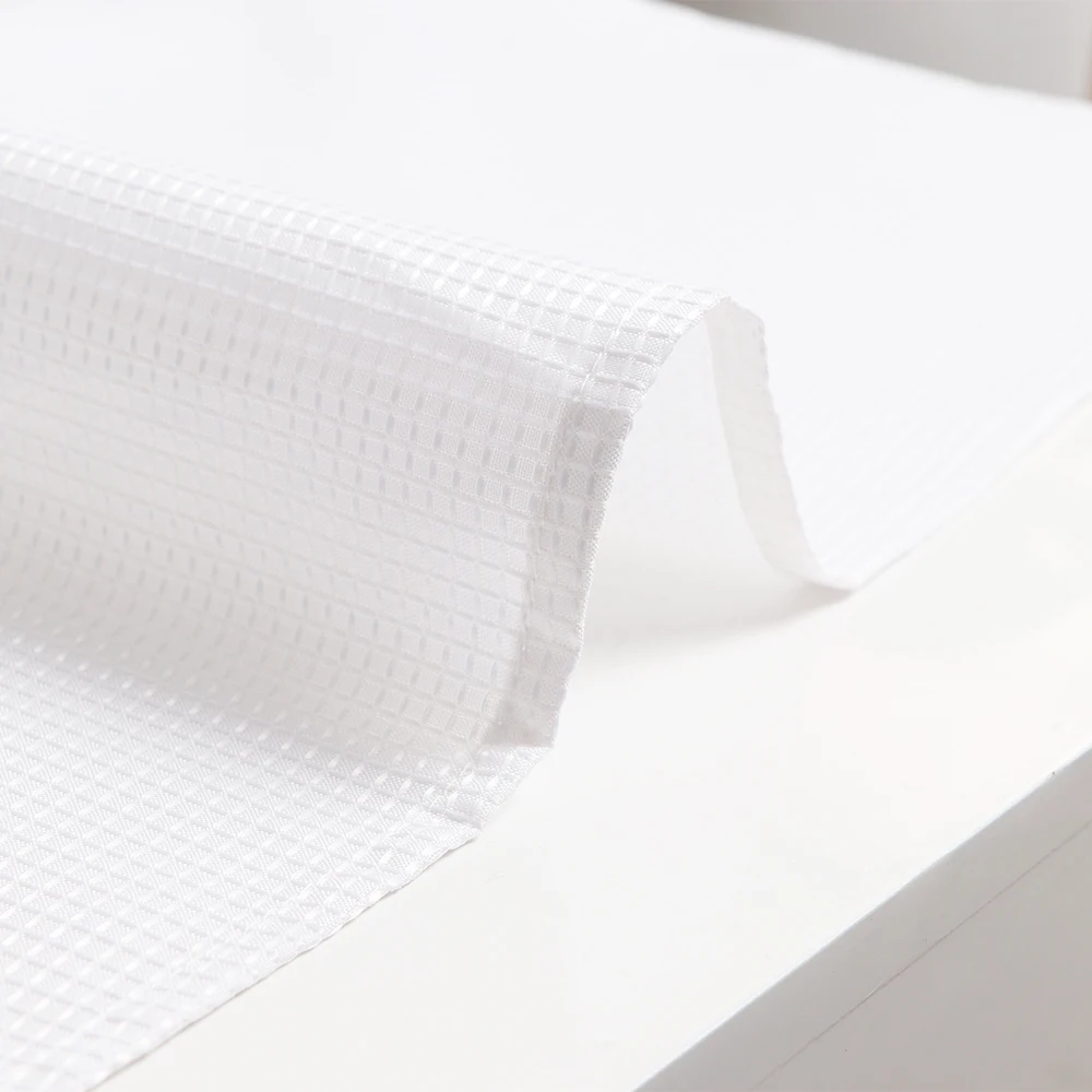 Waffle Pattern Shower Curtain For Bathroom Waterproof Polyester Bath ...