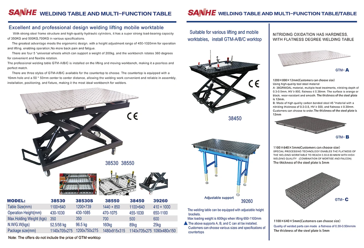 Portable Workbench Stand Adjustable Hydraulic Raising Work Platform ...