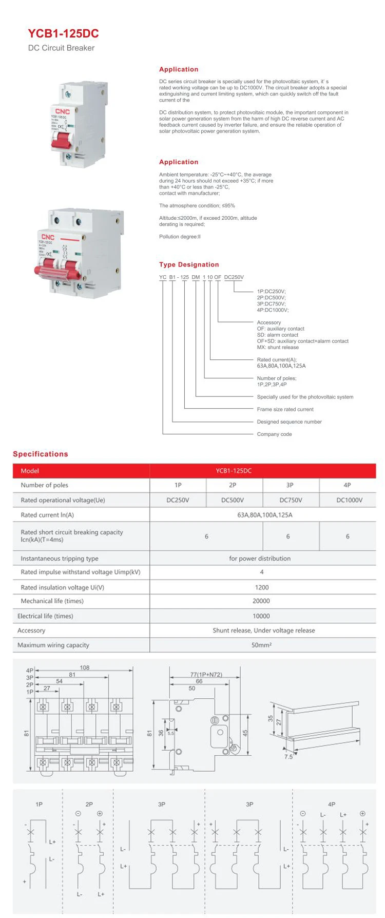 1P Pv Mcb 100A Dc Circuit Breaker| Alibaba.com