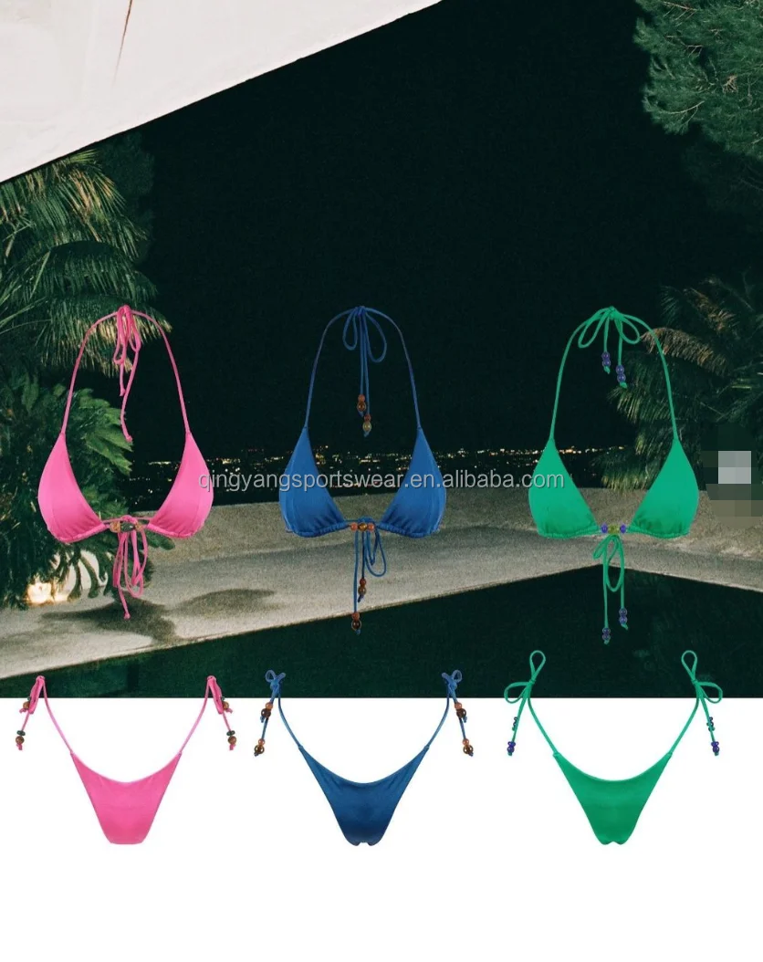 Shop Our Metal Logo Bikini Set - Quick Dry, Anti-Uv Swimwear