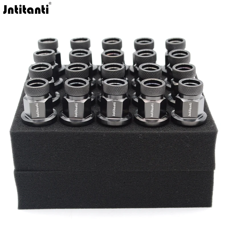 Burnt Blue Color Extended Heptagon Knurled Head Cone Seat Gr.5 Titanium ...