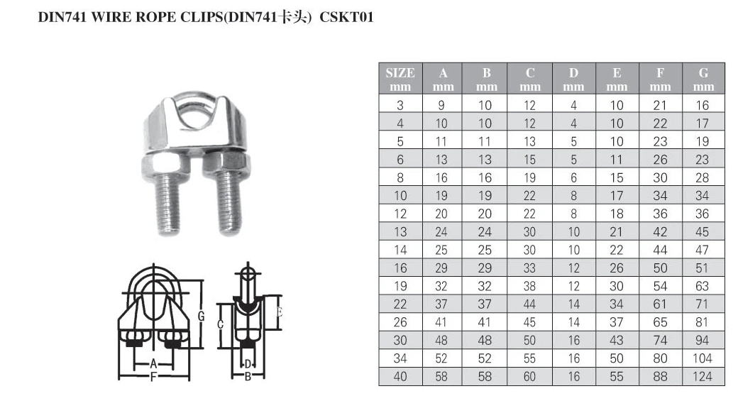 Stainless Steel 316 Wire Rope Clips - Durable & Versatile