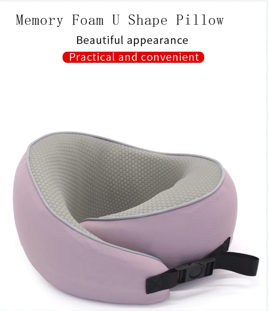 Chin Support Pillow Travel Neck Pillow Ergonomic Design Pure Memory ...