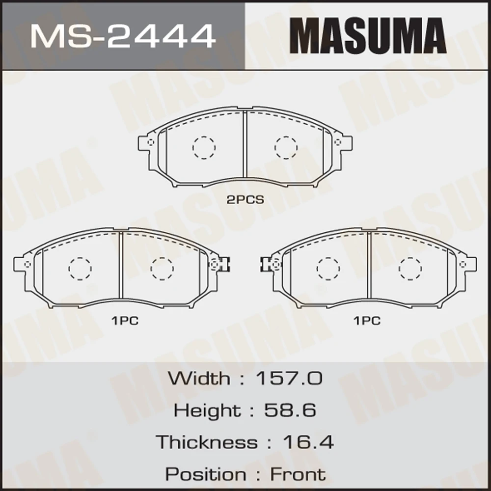 MASUMA Auto Ceramic Brake Pads for Nissan - Quiet & Durable