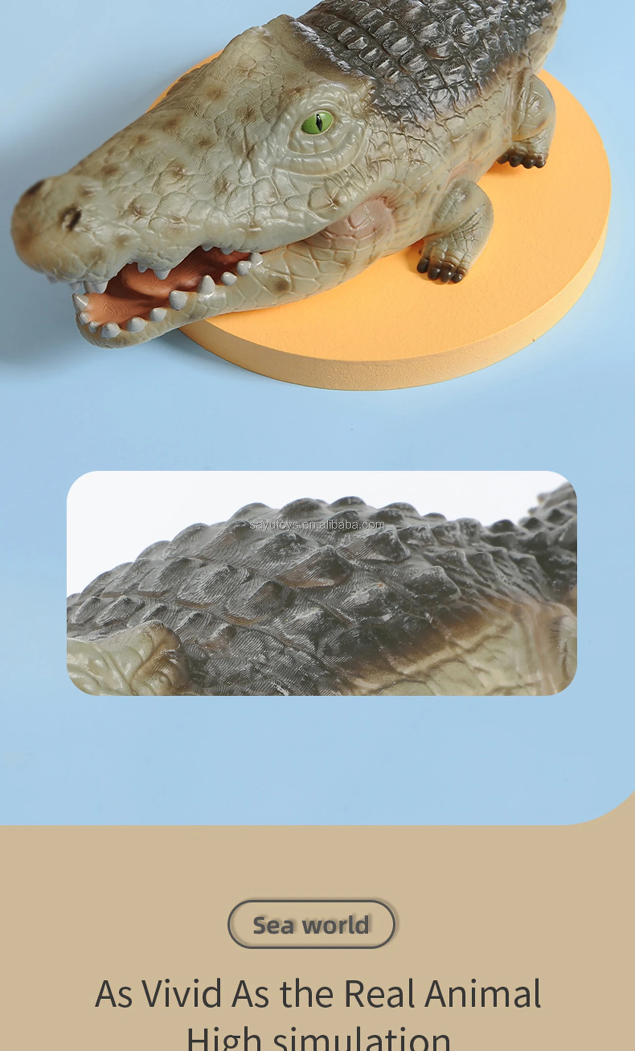 Sy Role Play Toy Puppets Models Mosasaurus Hand Puppet Head Dinosaur ...