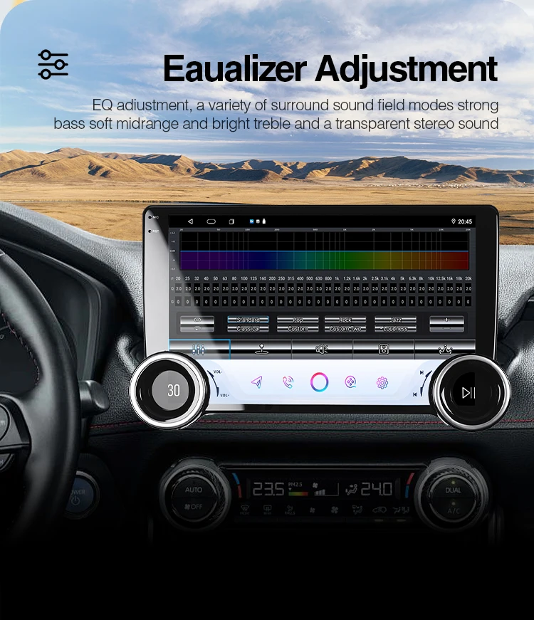 10 Inch Android Car Radio Dual Knob Diamond Car Stereo 8 Core Carplay Screen Android Auto OEM ...