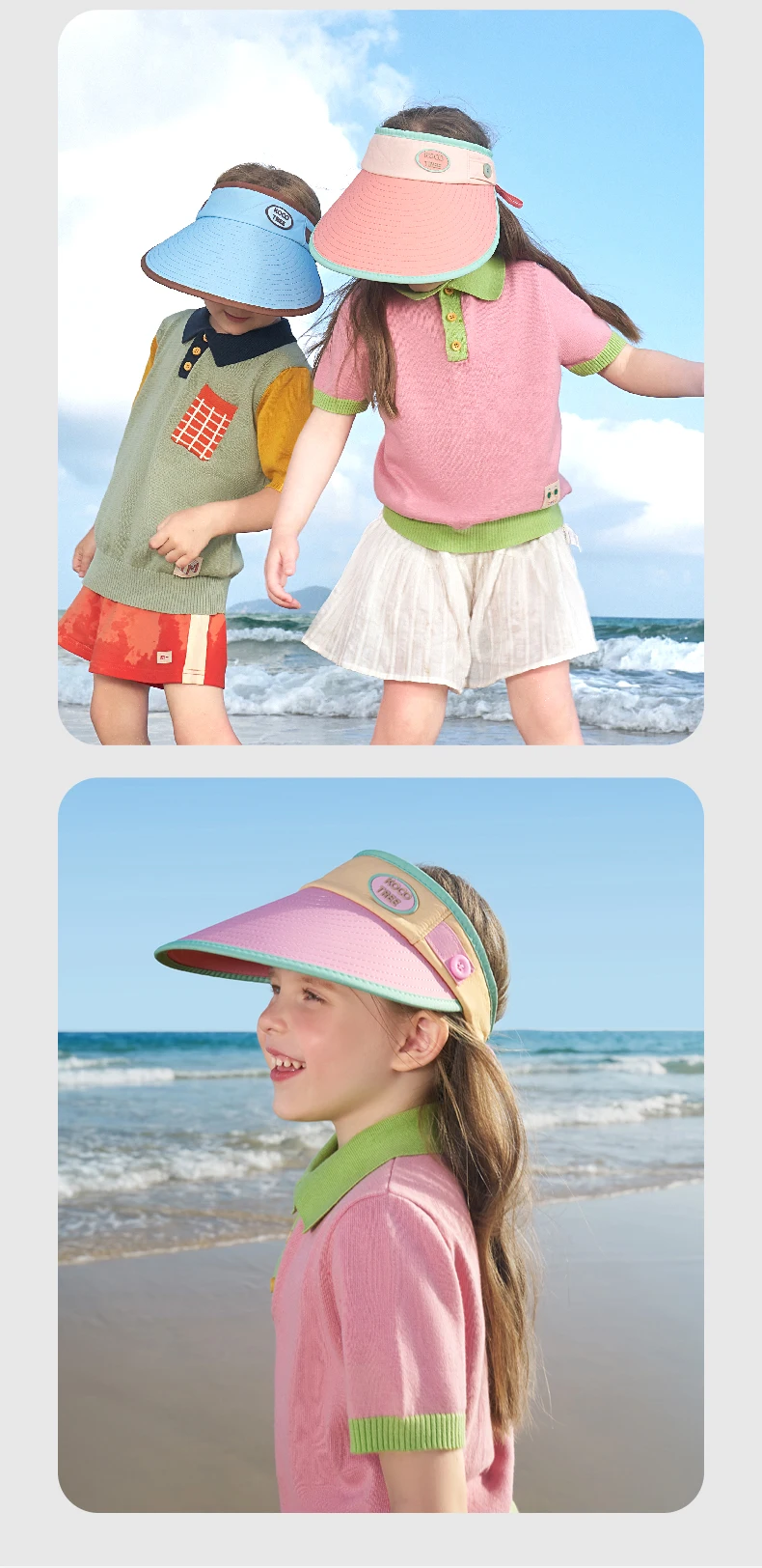 Kocotree 2023 Kids Cute Wide Brim Sun Visor Hat Boys Girls Children Uv ...