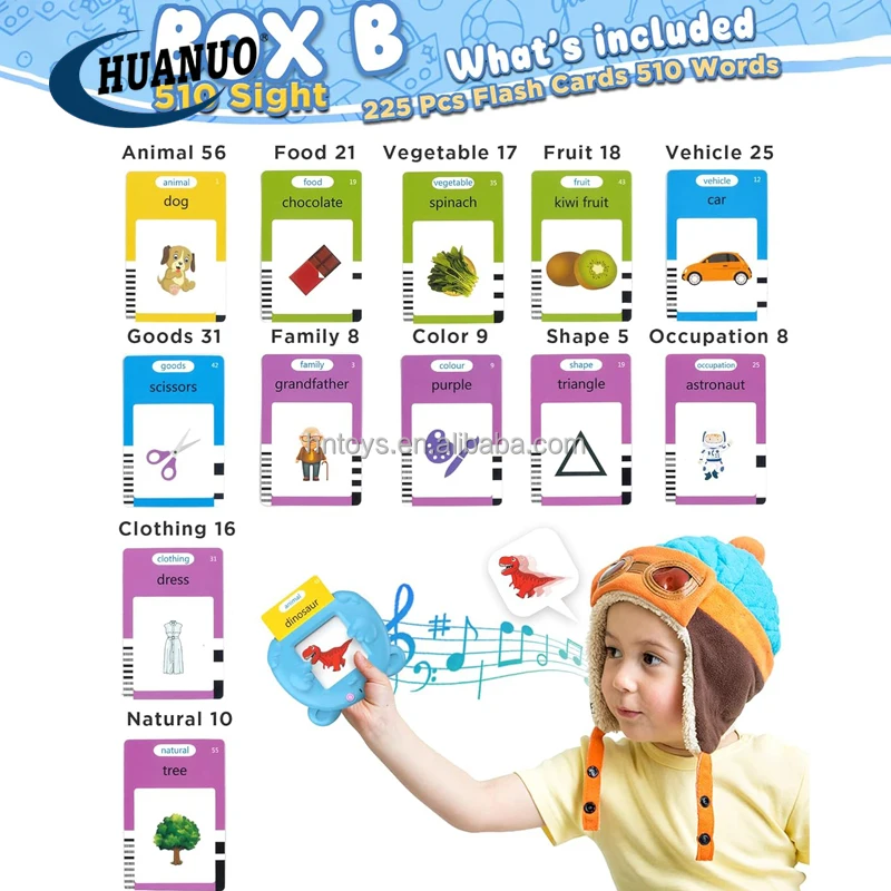 510 Sight Words Talking Flash Cards - Autism Sensory Therapy