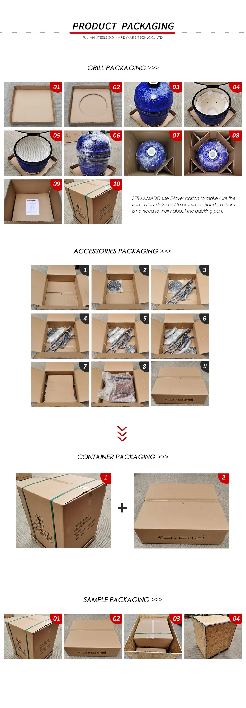 Seb Kamado Outdoor Bbq Grill Auplex 18 21 23 23.5 24 26 Inch Kamado ...