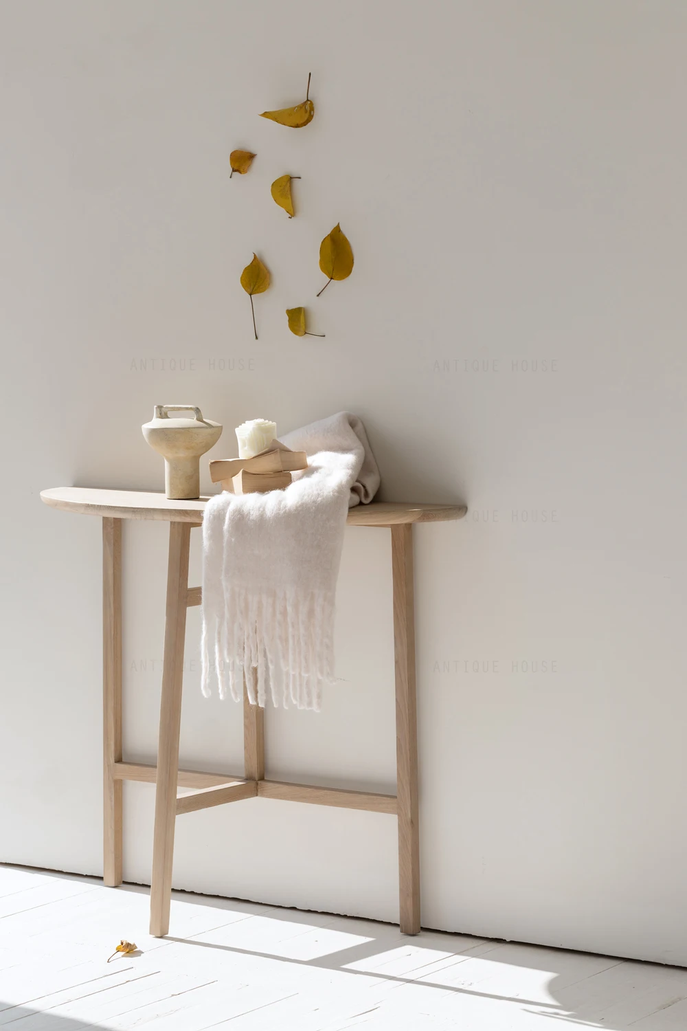 Minimalist Living Room Furniture Japandi North America Oak Wood Multi ...