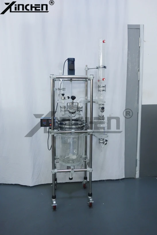 Reactor de vidrio en venta Reactor de vidrio de doble capa Reactor de ...