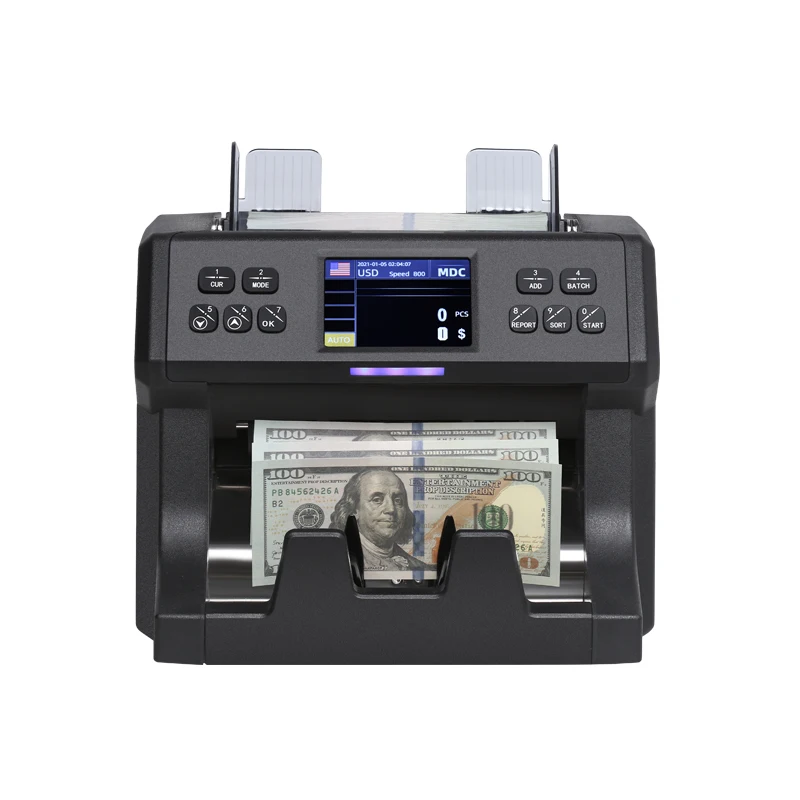 Dual Cis Counterfeit Dollar Sorting Machine Auto Currency Identiication ...