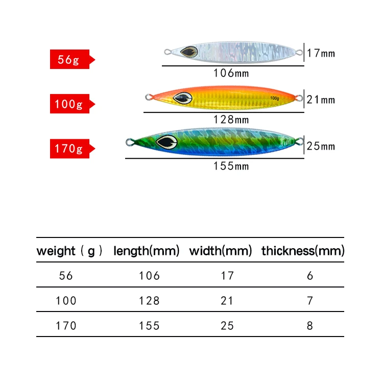 MISTER JIGGING 56g U Shape Concave Surface Design Slow Pitch Metal Jig ...