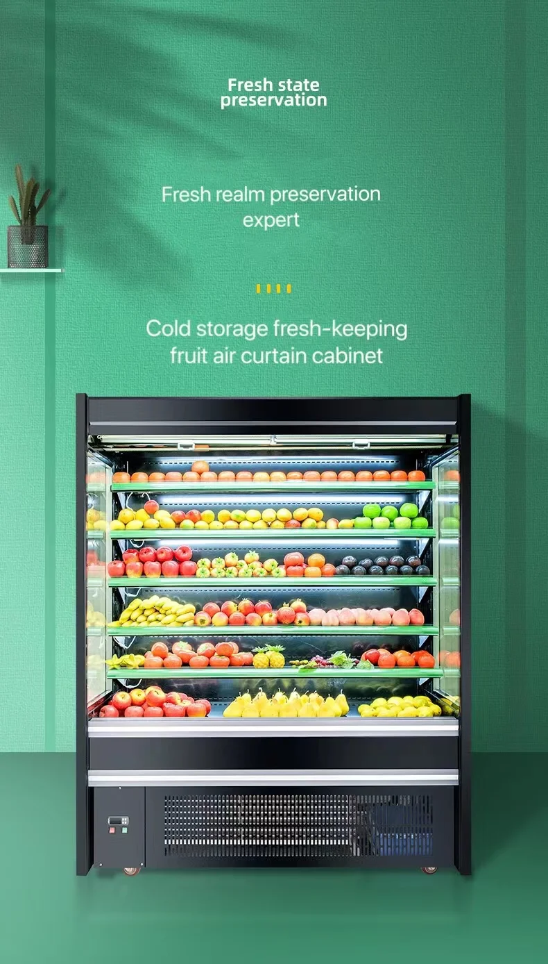 VEGETABLES FRUIT DISPLAY REFRIGERATORS - COMMERCIAL OPEN CHILLERS