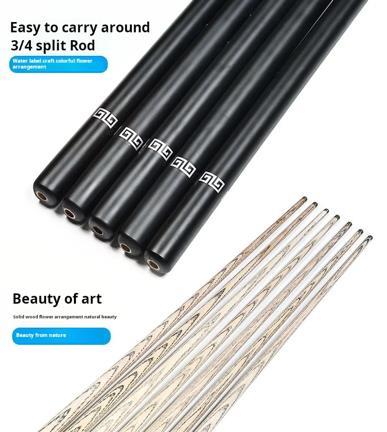Wholesale Professional Steel Joint Cue Snooker Single 1 Piece Cue 3/4 ...