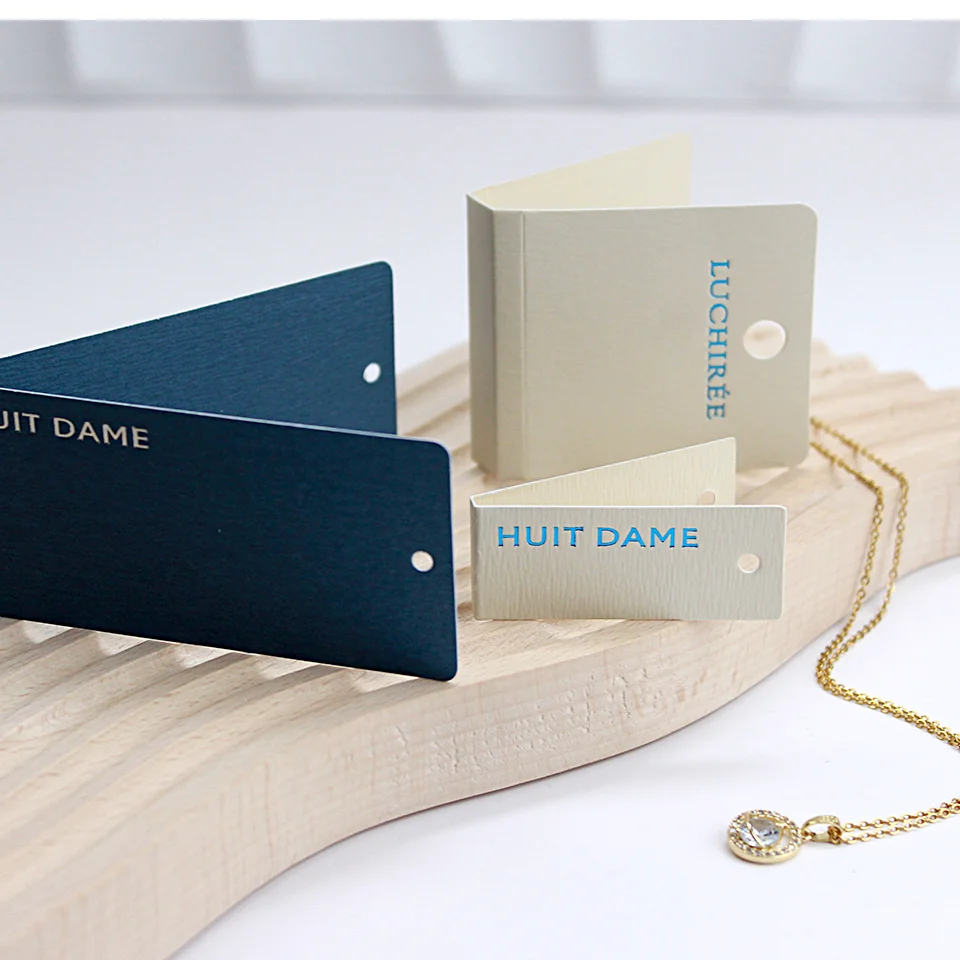 Custom Blue Hot Stamping LOGO Jewelry Card Earring/Necklace/Bracelace ...