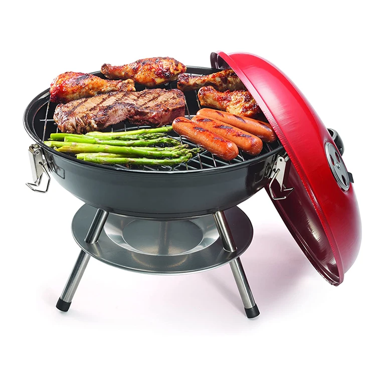 14 Inch Portable Garden Barbecue Family Mini Kettle Grill Outdoor ...