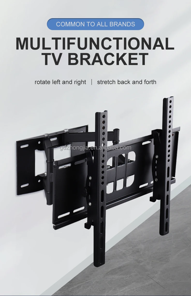 Double Arm Tilt Swivel Full Motion TV Wall Mount Bracket Full Motion TV ...