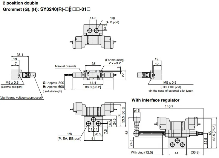 5-Port Solenoid Valve SY5000 Series - Durable Pneumatic Solutions with ...
