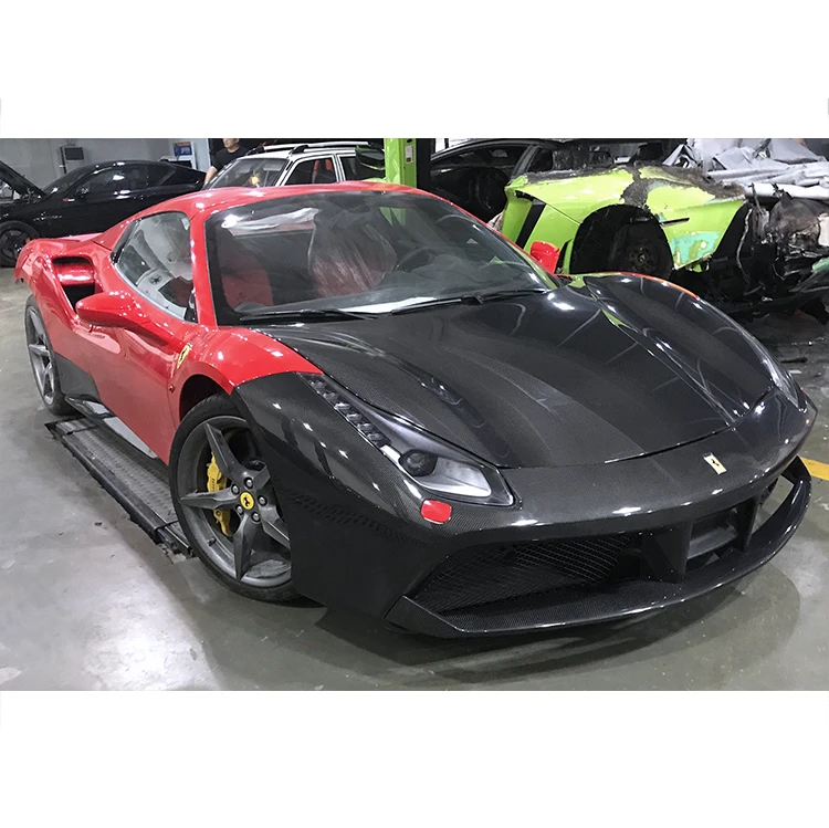 Darwinpro Oem Style Carbon Fiber Hood Bonnet Forferrari F488 488 Gtb ...