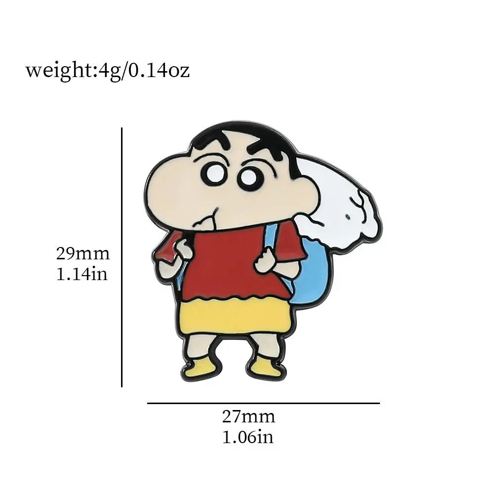 Funny Cartoon Crayon Shin-chan Anime Pins Nohara Shiro Multiple Enamel ...