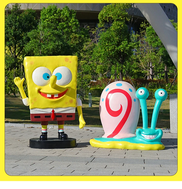 Famous Cartoon Movie Character - Life Size Spongebob Sculpture