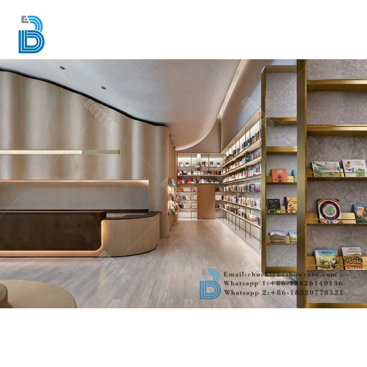 Modern Library Furniture Custom Retail Display Cabinet Bookstore ...