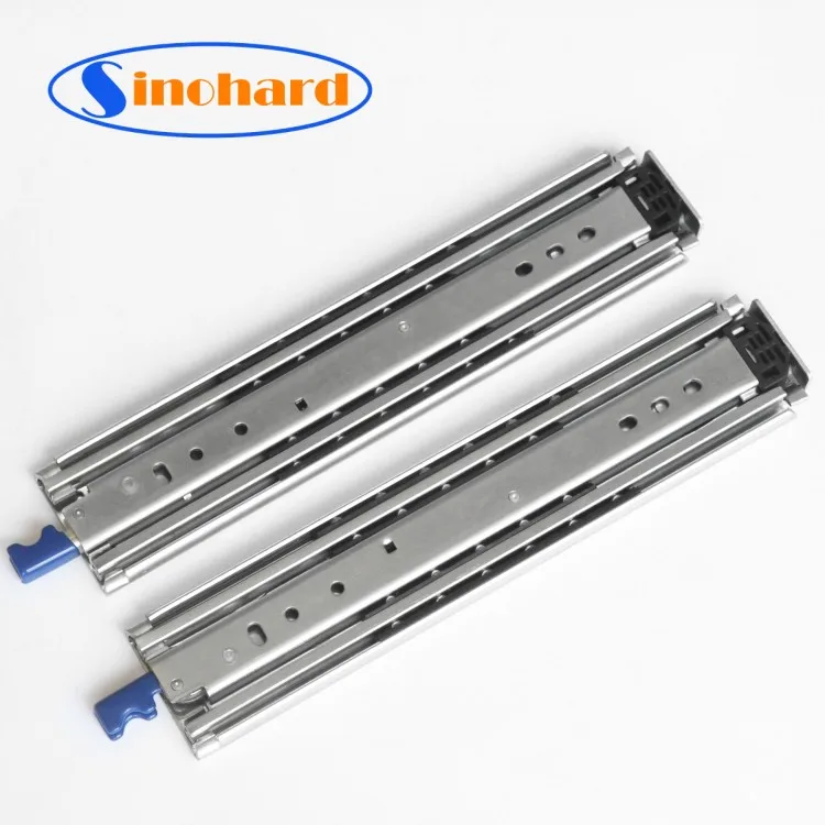 Cold-rolled Steel Heavy Duty Drawer Slide with Lock Telescopic Slide