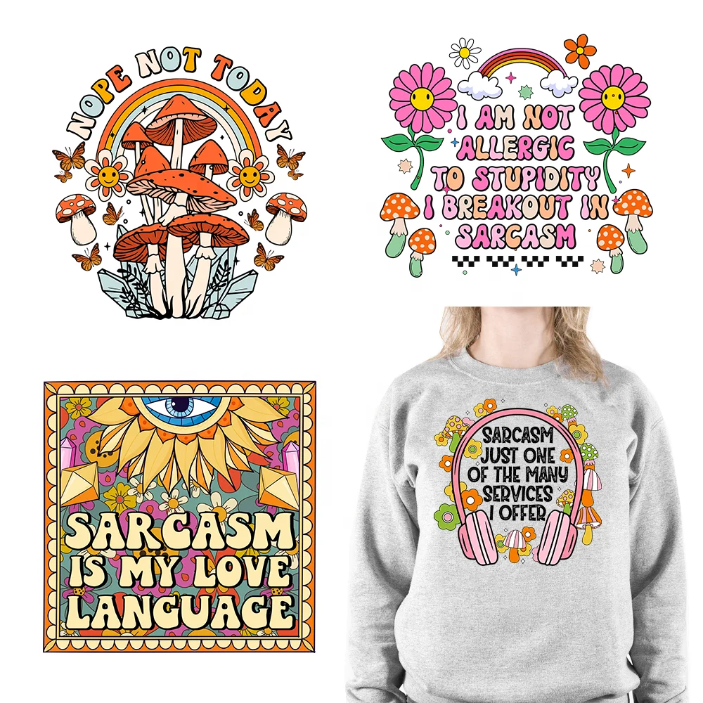 Custom Positive Quotes Full Color Dtf Print Transfers Label Mental ...