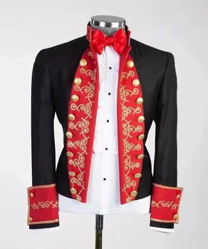 Custom Men Court Suit Retro Fashion Stage Performance Costume Set Dress ...