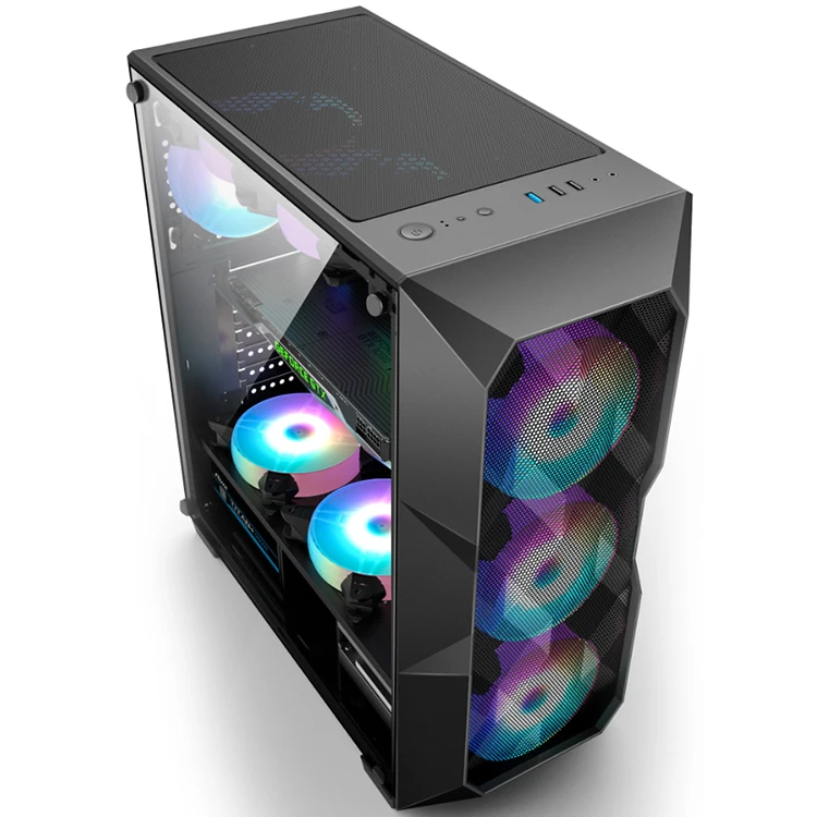 RUIX Gaming Case - Tempered Glass, USB 3.0, and ATX Support