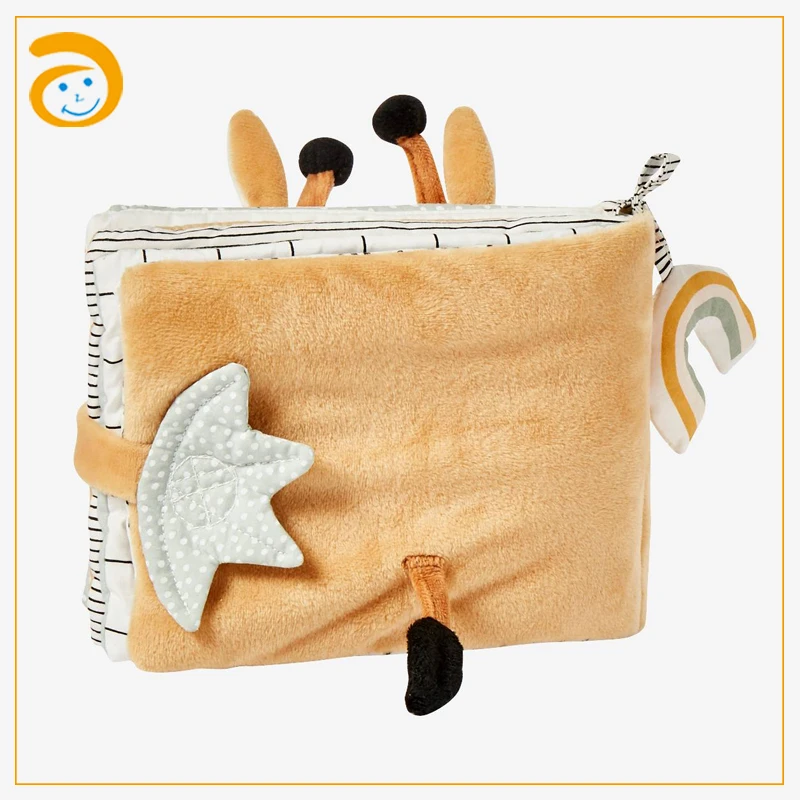 Kids Sensory Touchable Cloth Book Cute Giraffe Baby Book Set Cloth Book ...