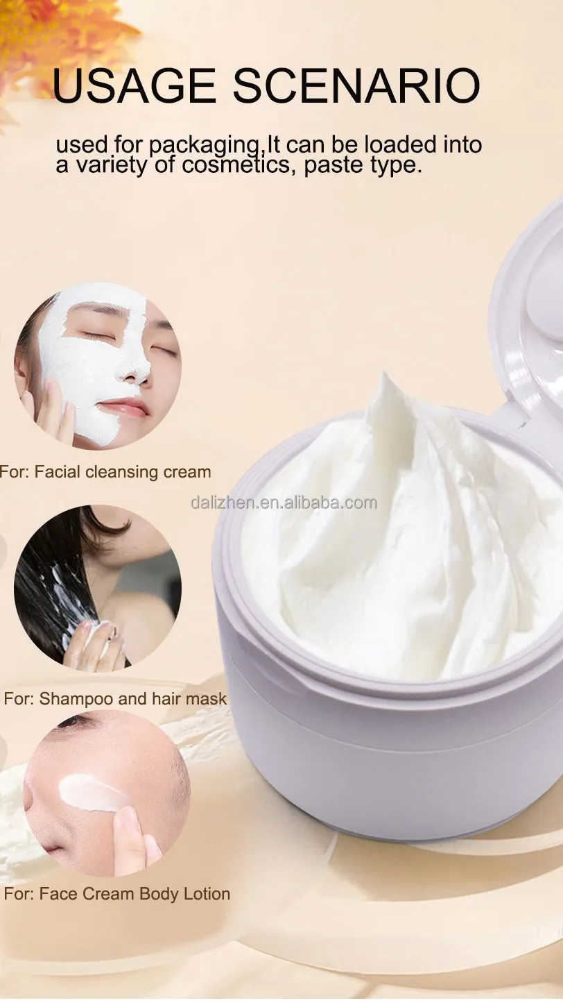 Luxury Cosmetic Pp Plastic Cream Jar Container With Flip Cap 100g Lip ...