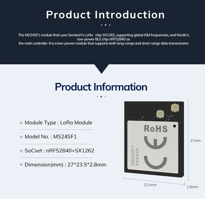 Lora Wireless Rf Transceiver Module - 5KM Range & Low Power