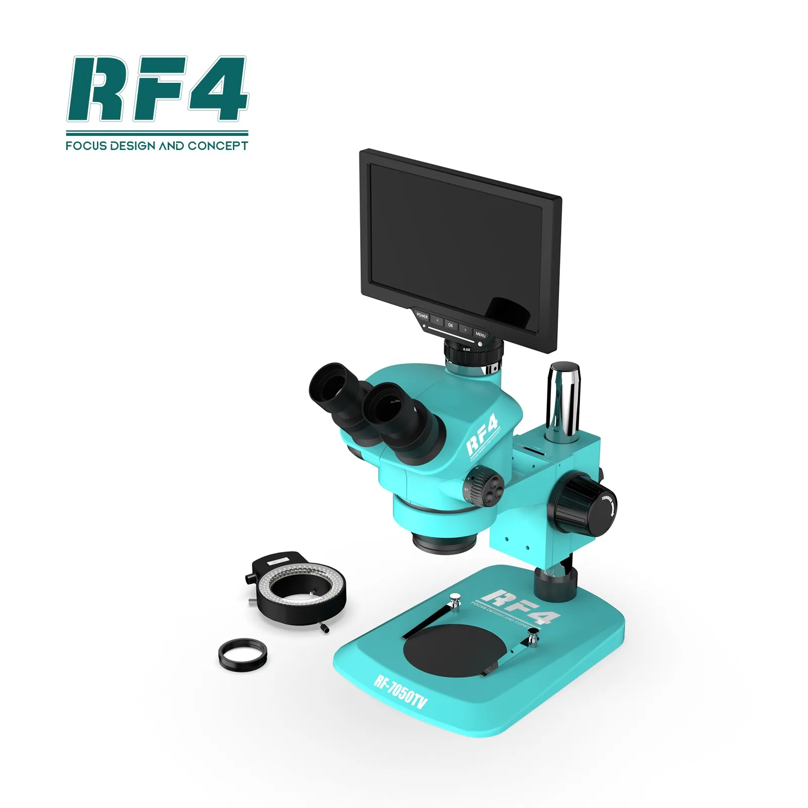 Rf4 Rf7050 Series 7-50x Stereo/digital/video Optical Trinocular ...