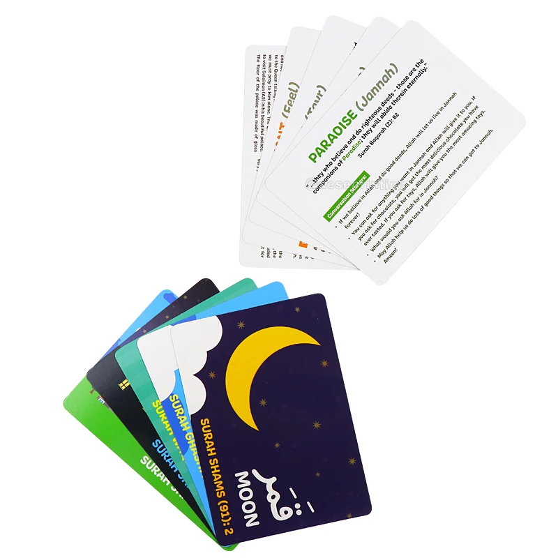 Custom Printing Eco Friendly Material Children Cognition Card Game ...