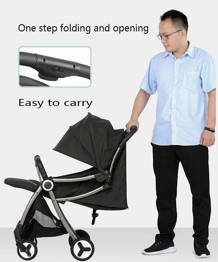 New Design One-step Folding and Opening Baby Pram, European Lightweight ...