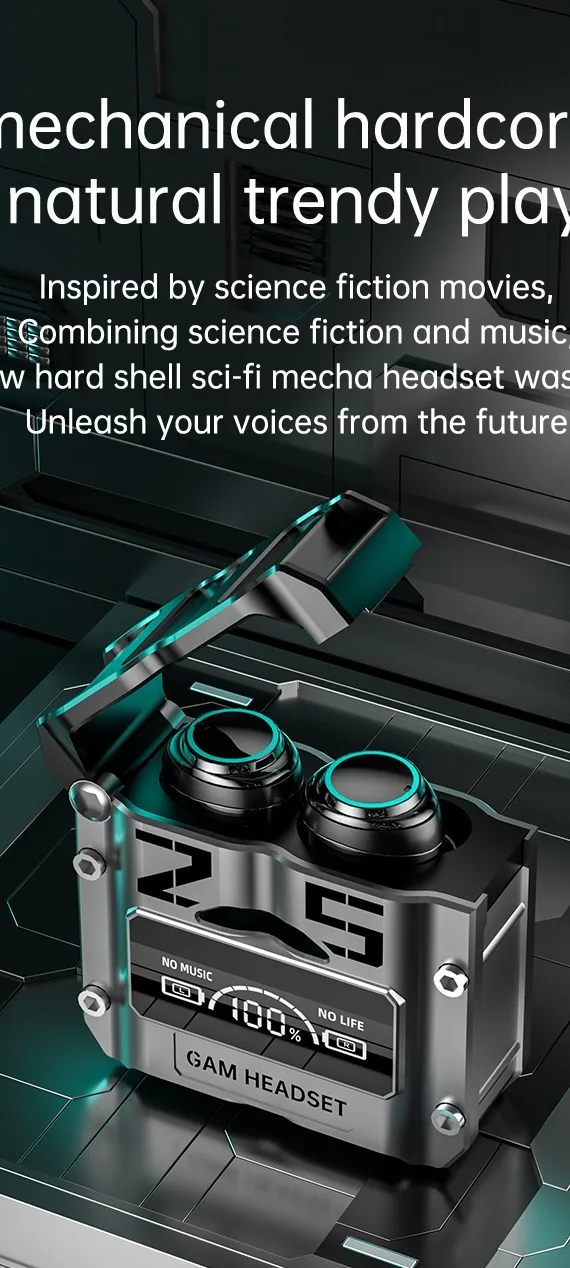 New Gaming Headphones True Wireless Earphones M25 2000mah Long Battery ...