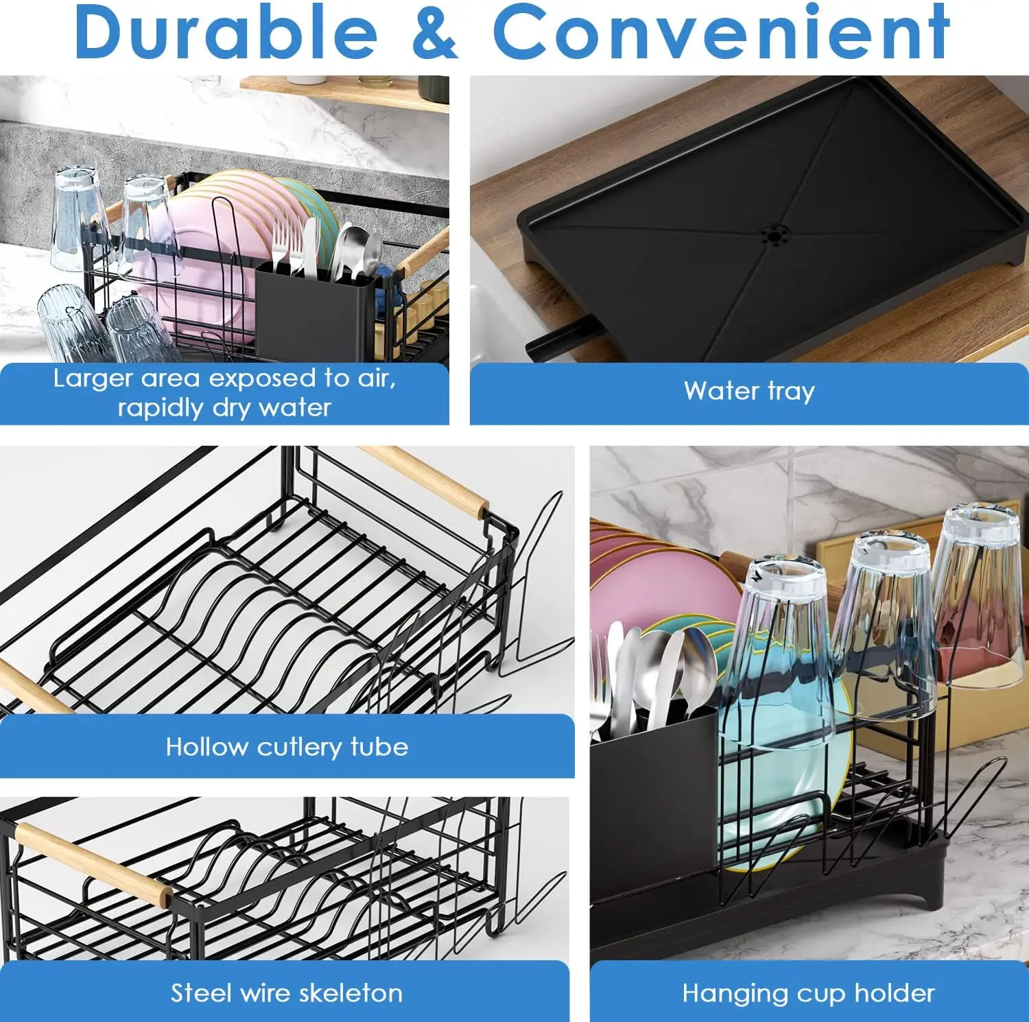 Bx Dish Drying Rack Dish Drainer Multi-purpose Storage Rack Holder ...