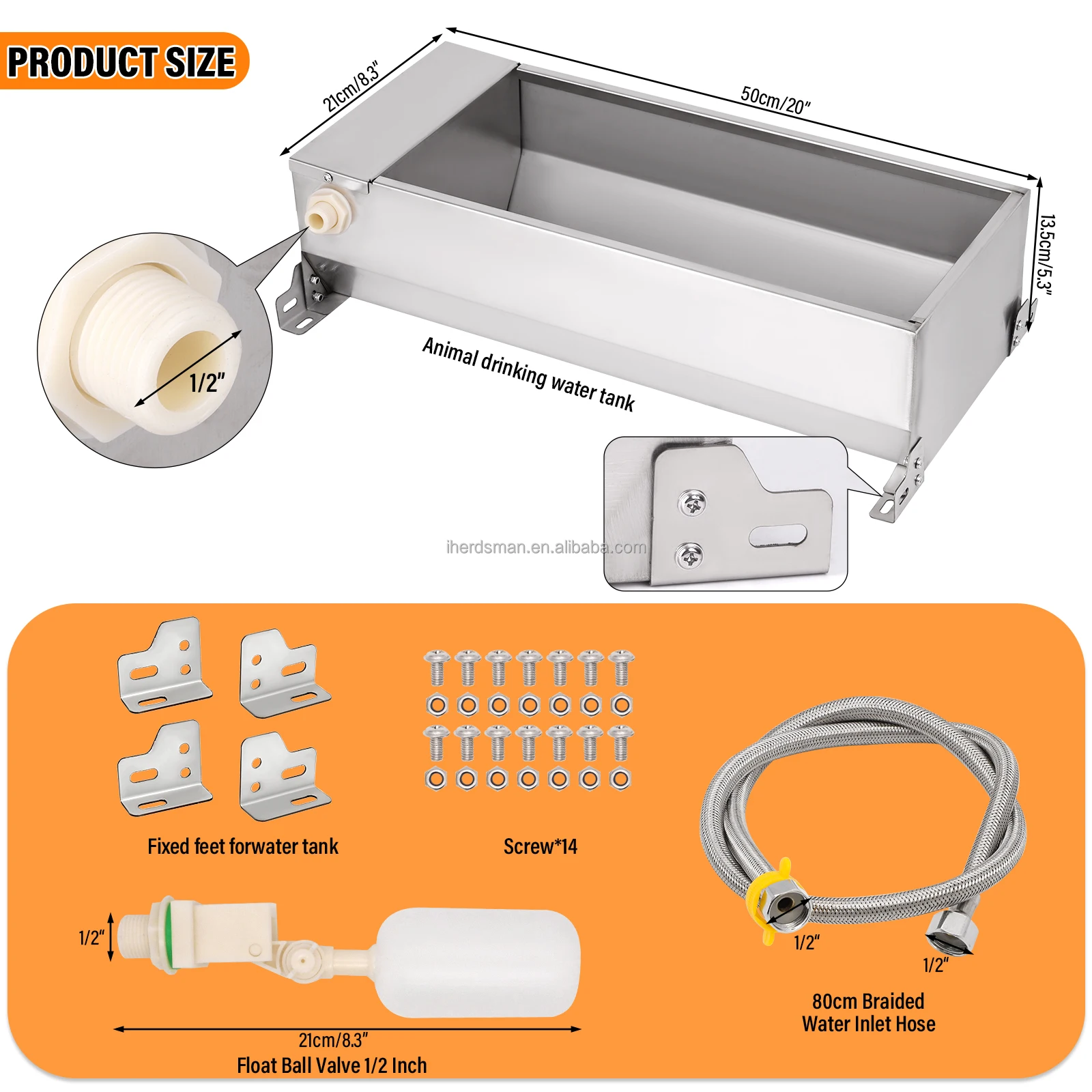 Automatic Chicken Water Feeder - Large Capacity Troughs