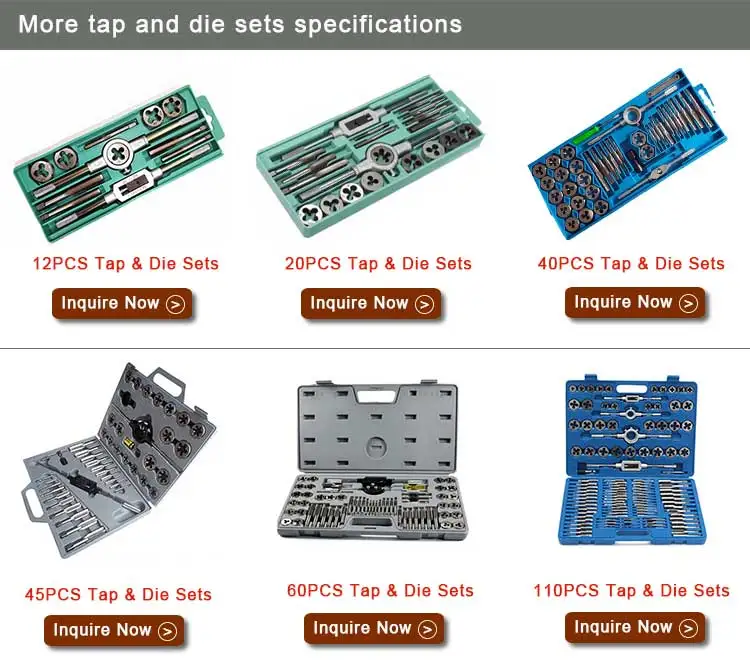 110 Pcs Alloy Steel Tap & Die Set - M2-M18 for Automotive Tools
